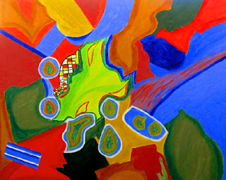 Artists' Now Emerging: "Dimensional Shift"-Abstract painting in oil by ...