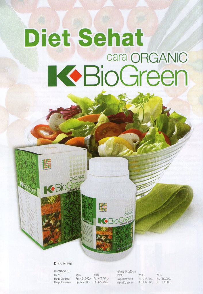 SOLUSI SEHAT & BEBAS FINANSIAL : DIET SEHAT CARA ORGANIC K- BIOGREEN