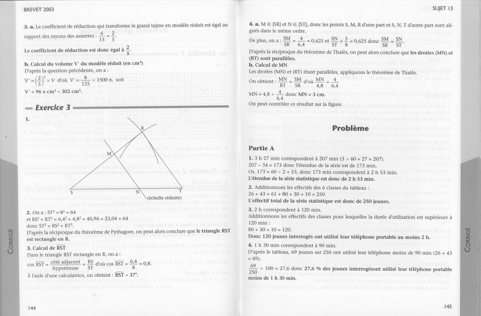 école : références: Brevet Mathématiques Annales exercices + corrigés ...