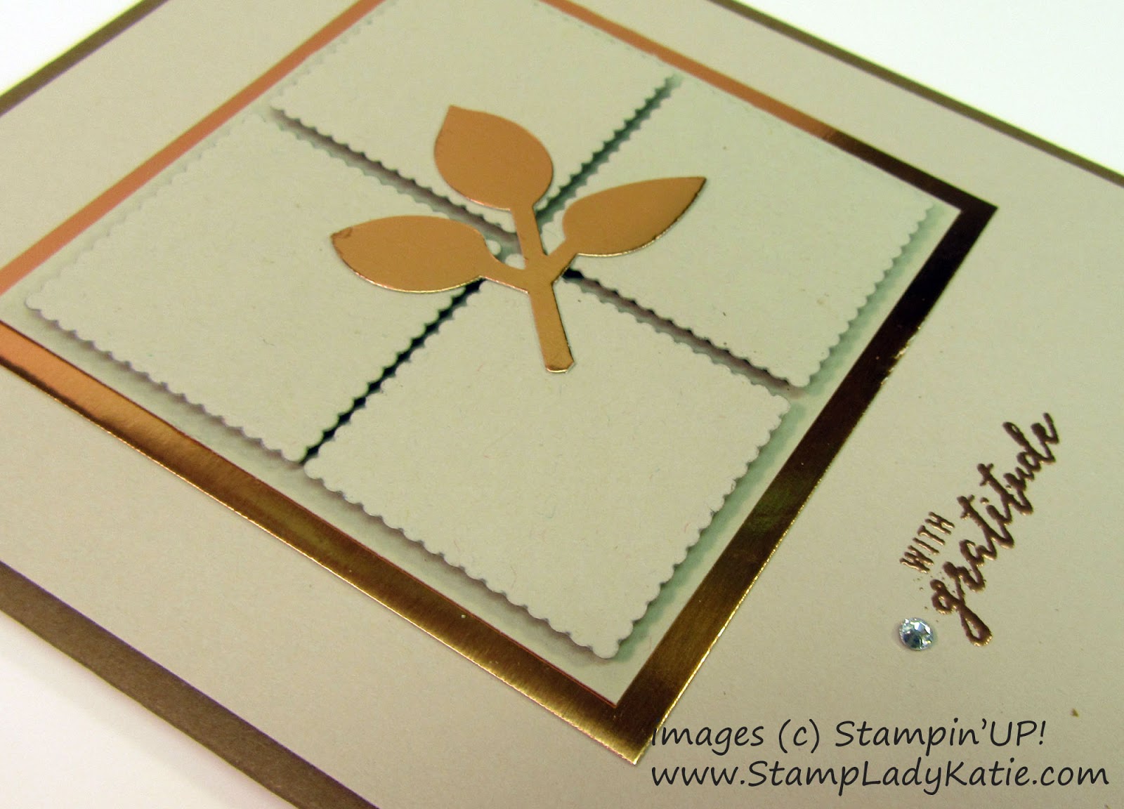 StampLadyKatie.com: Clean and Simple: Copper Leaf Fall Card