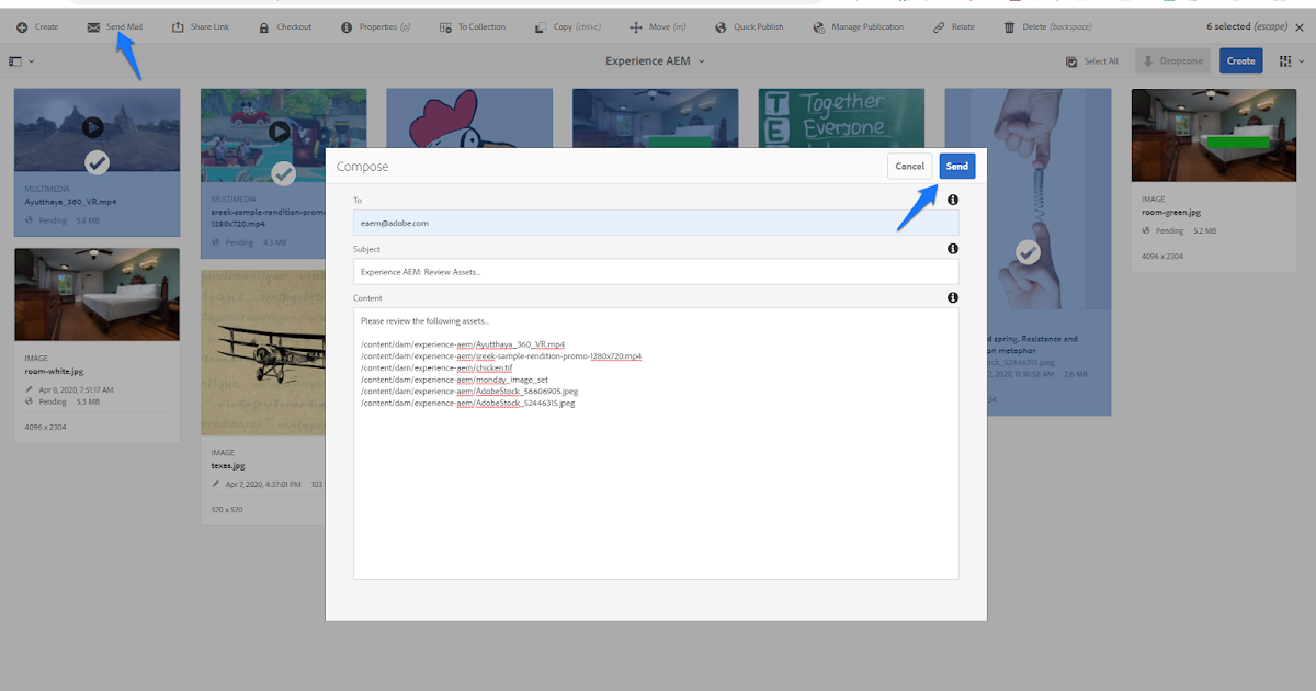 Experiencing Adobe Experience Manager (AEM, CQ): AEM 6550 - Compose Emails in AEM Assets Console