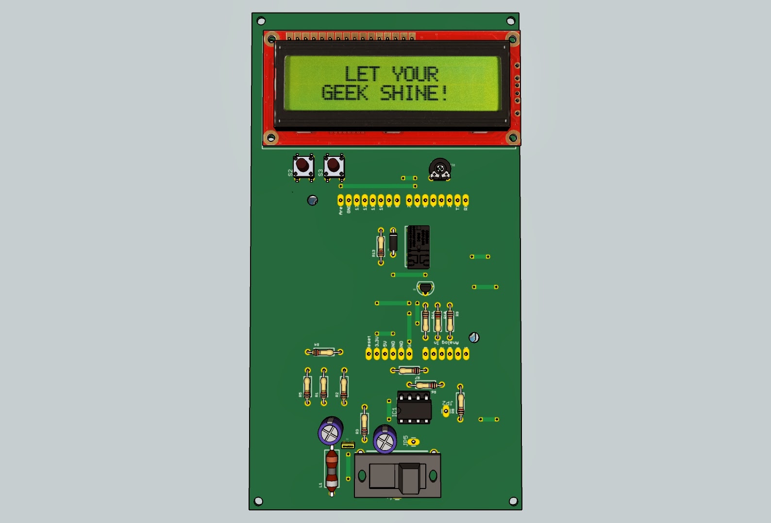 The Answer is 42!!: Rendering an Eagle PCB layout for an LM311 LC Meter ...
