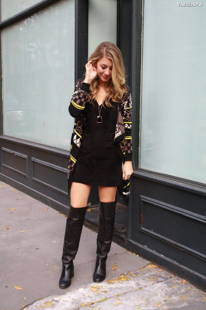 40 Ideas de Vestidos con Botas Largas, Cortas, Vaqueras y Modelos Altos ...
