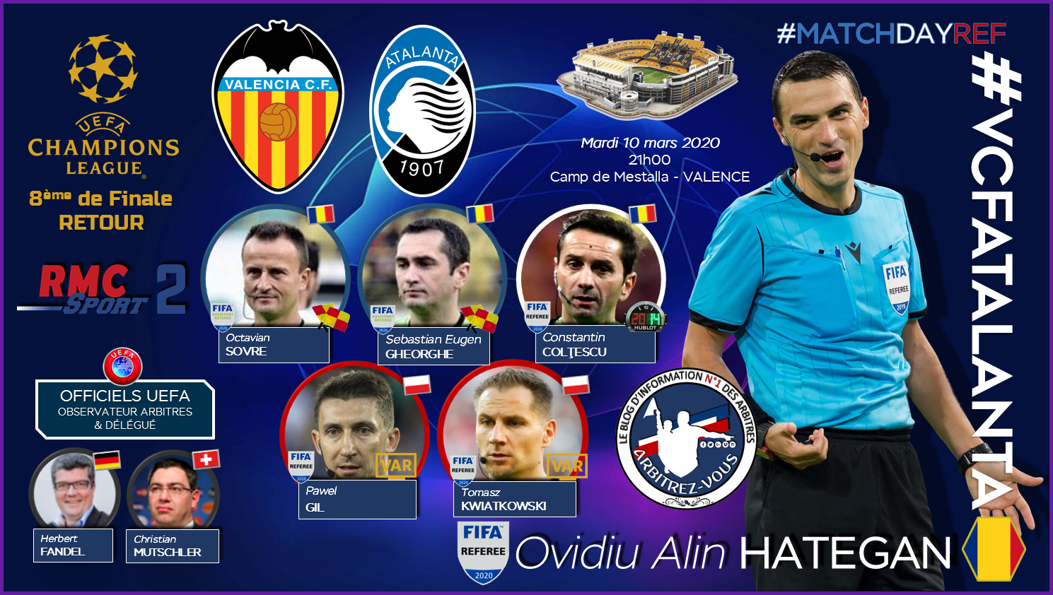 UEFA - CHAMPIONS LEAGUE - DÉSIGNATIONS DES ARBITRES - REFEREE ...