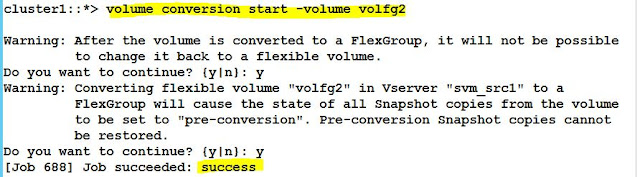 Remote Infrastructure Management: NetApp ONTAP 9.7 - Converting FlexVol ...
