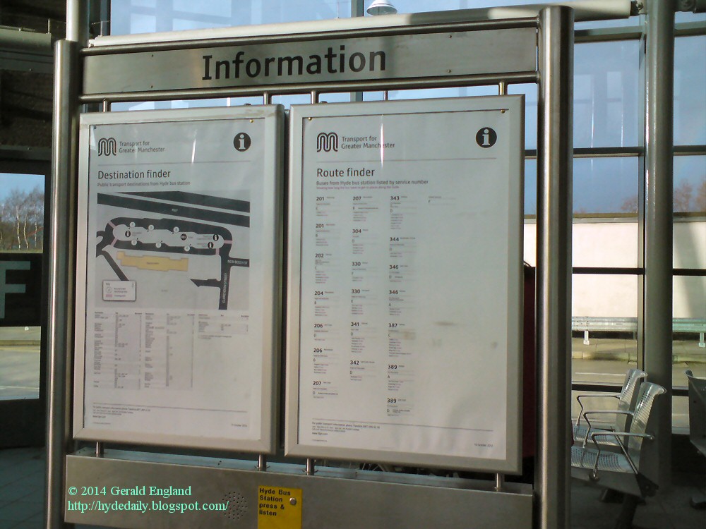 Hyde Daily Photo Volume 2 (2011-2015): Information signs in Hyde Bus ...