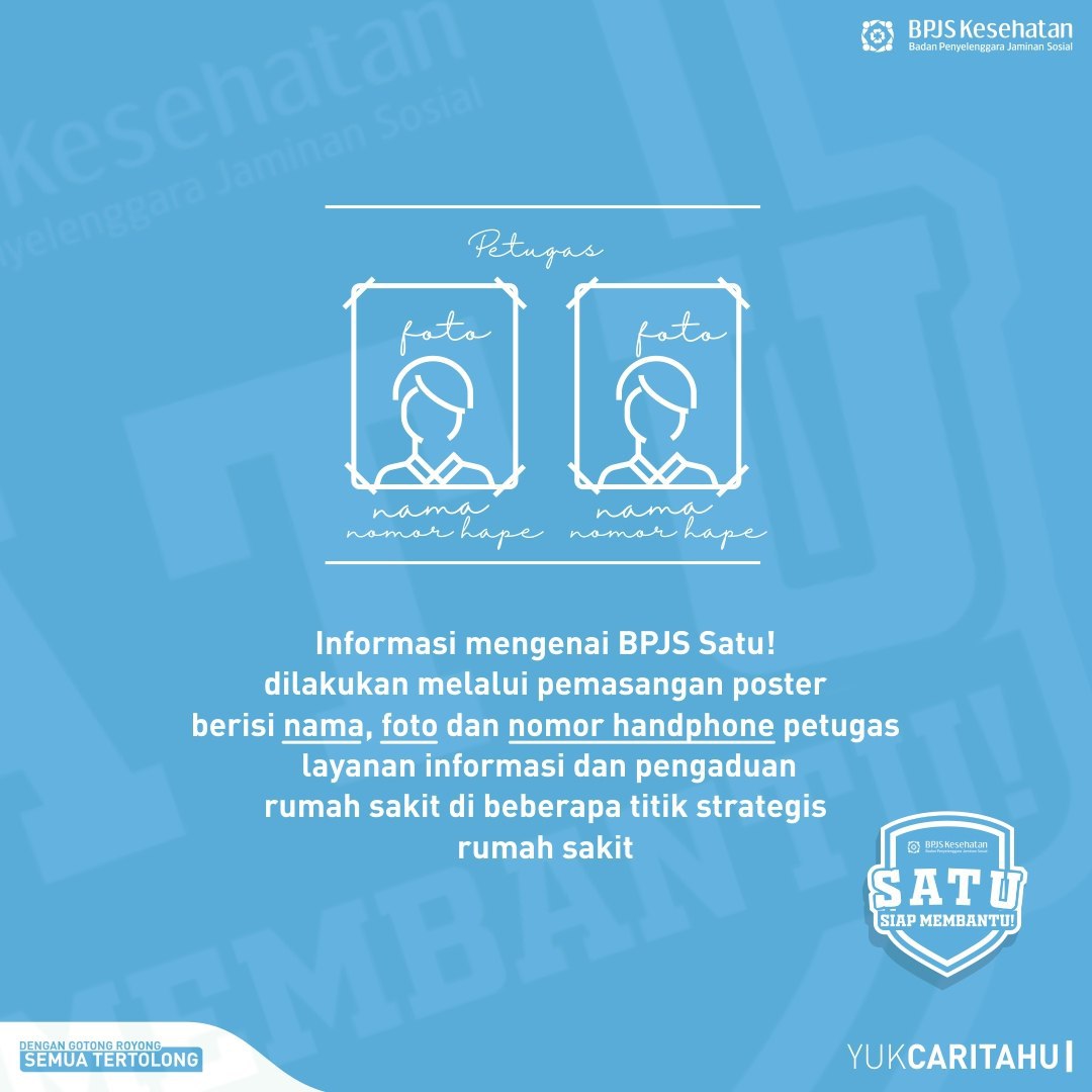 Ada BPJS Satu yang Siap Membantu Peserta JKN-KIS di Rumah Sakit ...