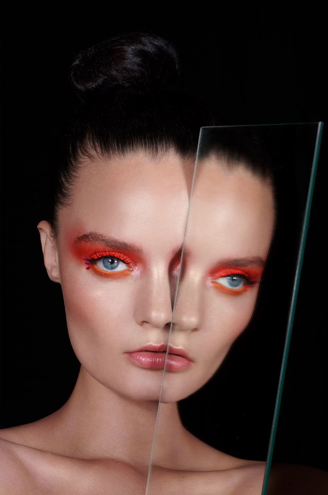 New Wave Bowie Creative Glitter Makeup with model Caitlin Lawson ...