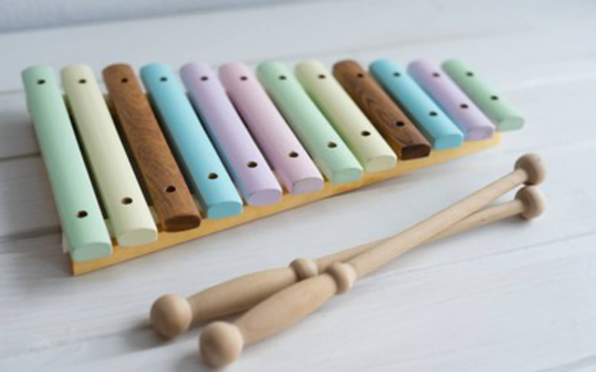 Flat vector Colorful xylophone toy / xylophone