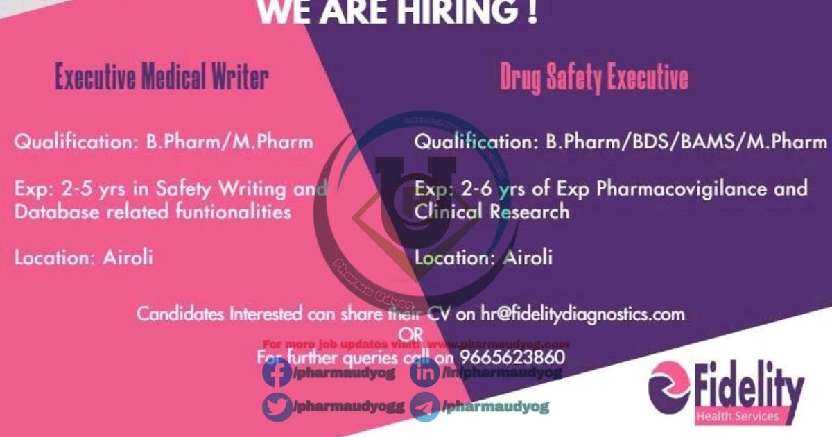 Fidelity Health | Looking for Medical Writers | Airoli