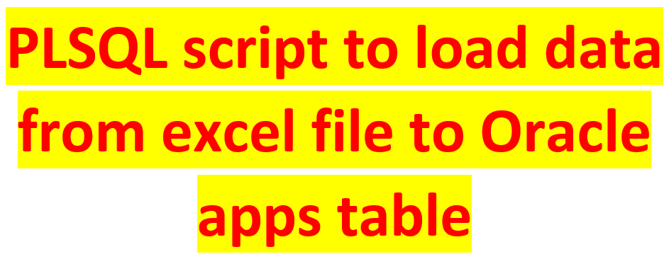Oracle Application's Blog: Script to load data from csv file to oracle ...