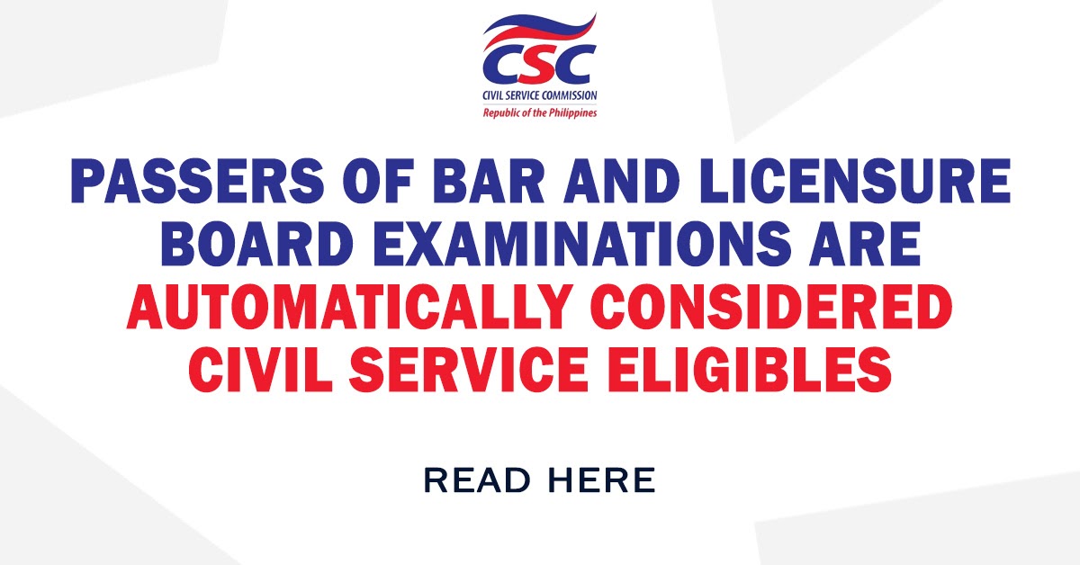 Passers of bar and licensure board examinations are automatically ...