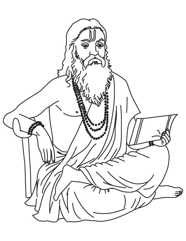 Rishi Clipart Black And White