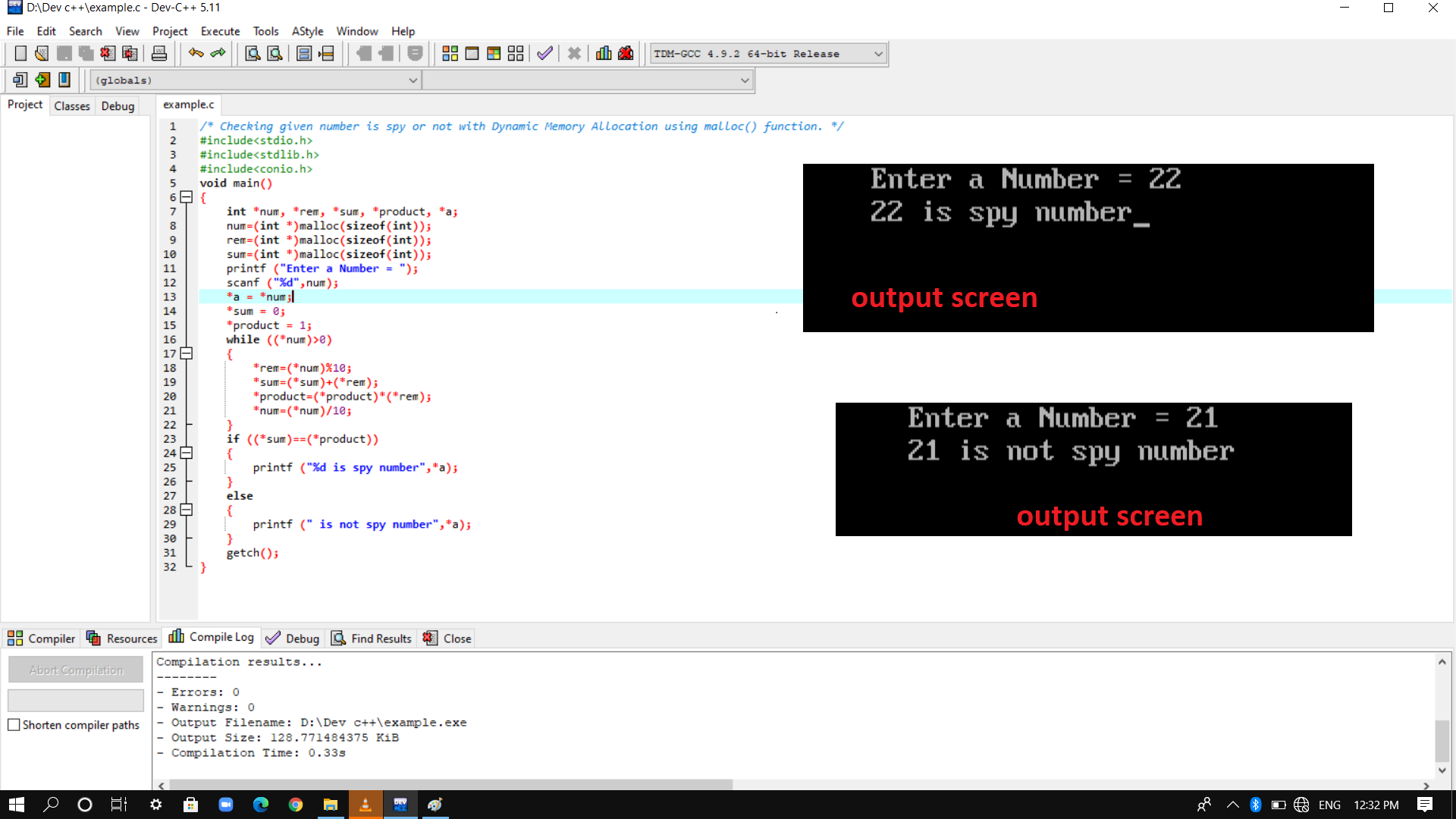 Dynamic Memory Allocation In C Using Malloc Function