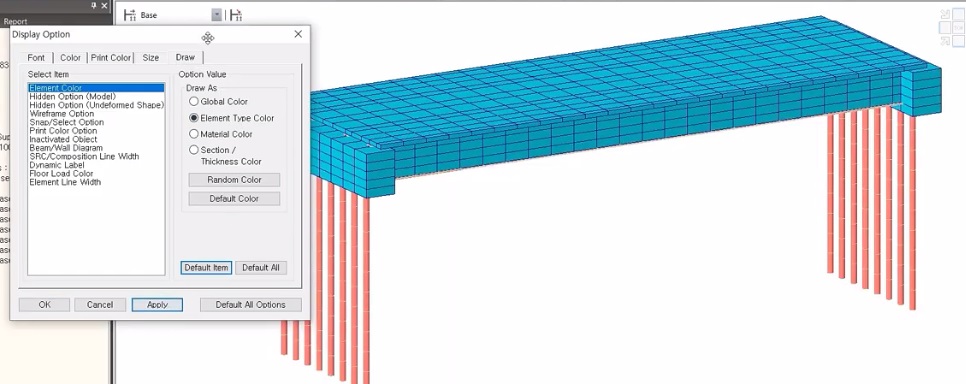 Civil Engineering: How to see different color of different element in ...