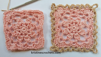 KristinesCrochets : Cherry Blossom Square Motif - Free Crochet Pattern