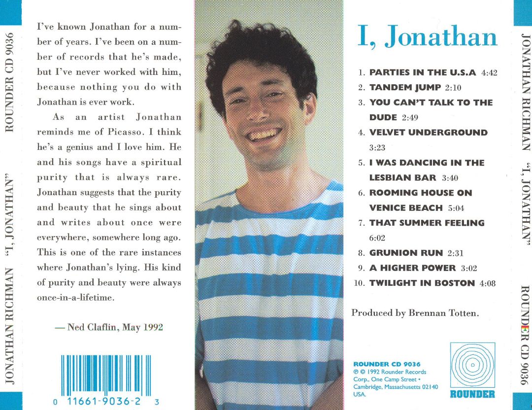 Voyages Into Psychedelia: JONATHAN RICHMAN - I, Jonathan [USA garage ...