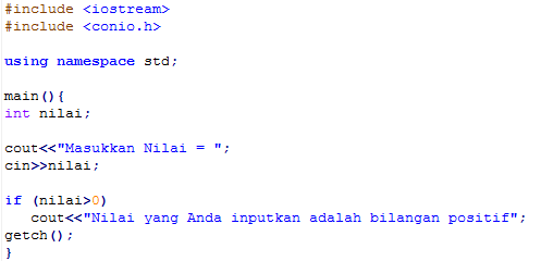 Pembahasan dan Contoh Struktur Kontrol Percabangan IF pada Bahasa ...