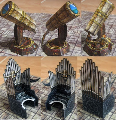 Dungeon Furniture - Pipe Organ & Telescope Papercraft | Papercraft ...