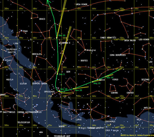 Ο κομήτης ISON πλησιάζει τον Ηλιο και ήδη είναι ορατός ακόμα και με κιάλια