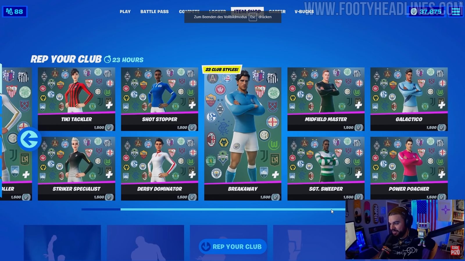23 Big Football Clubs Licenced In Fortnite - 'Scrap' Skins For Man City ...