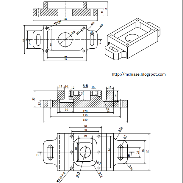 Bài tập vẽ 3d - autocad,inventer,solidwork... ~ MECHIASE24
