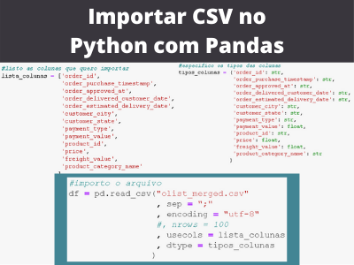 Importando arquivo texto CSV no Python com Pandas