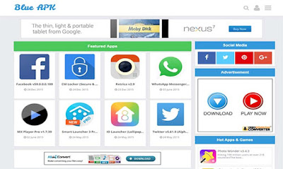 Mẫu theme Blogger Blue APK - Duong Ho Blogspot