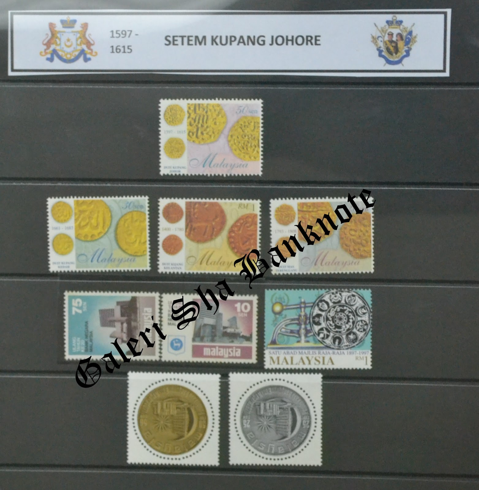 Galeri Sha Banknote: KOLEKSI SETEM NEGERI JOHOR