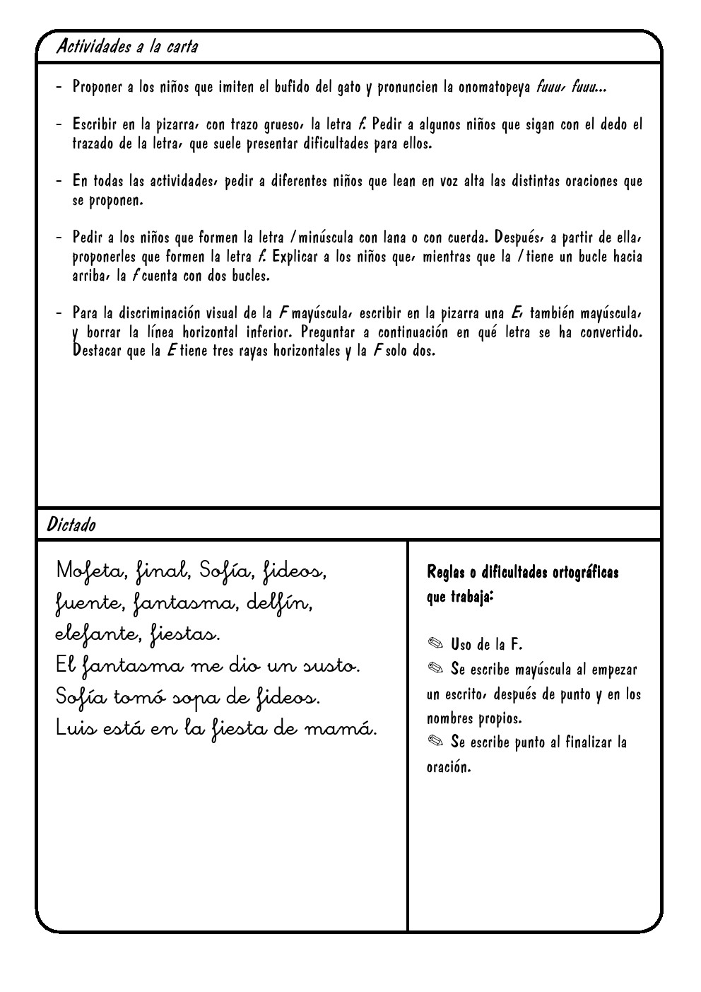 La letra F | f ~ La Eduteca