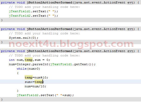 Java Program To Find Sum Of Digits Of A Number ~