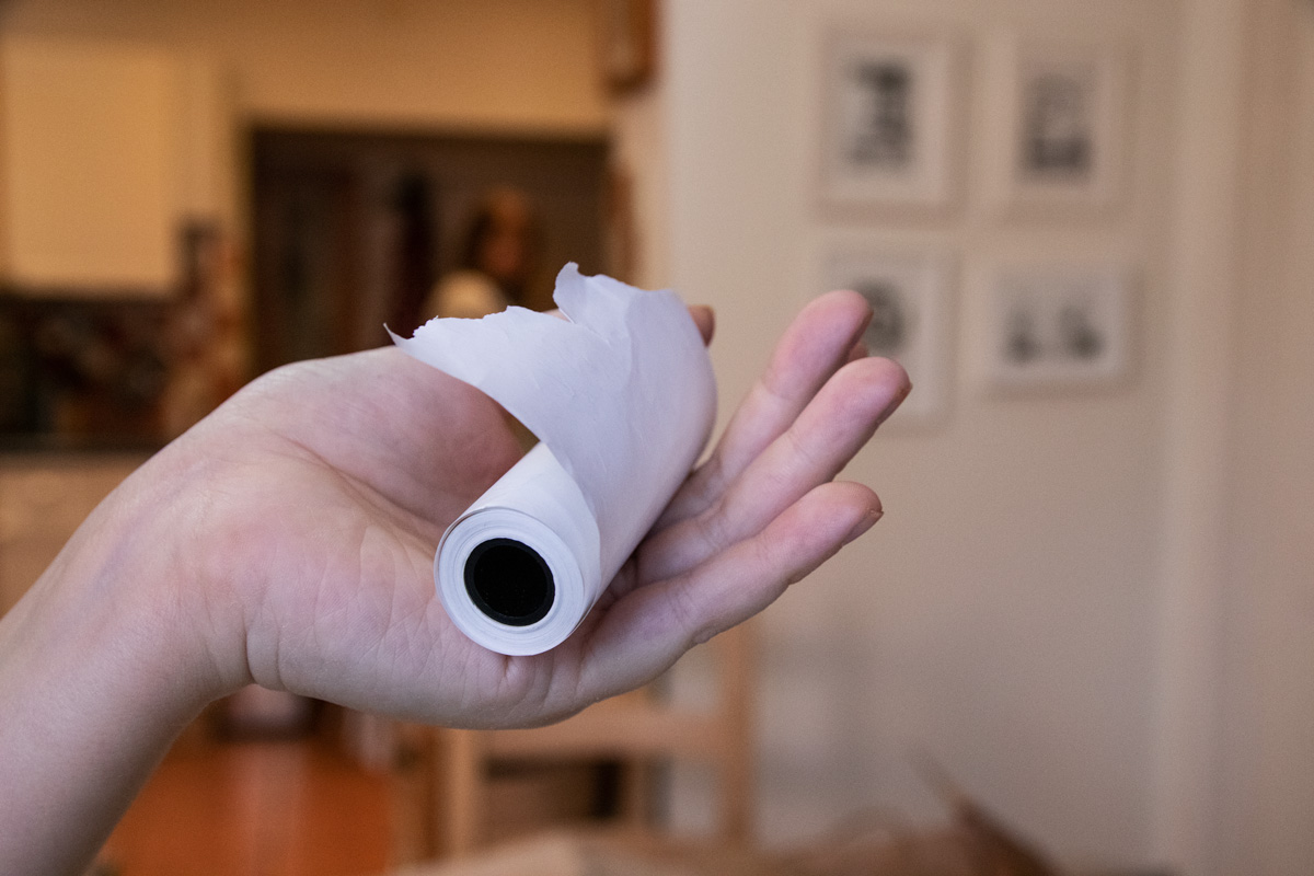 Making a Flower crown from Receipt Paper