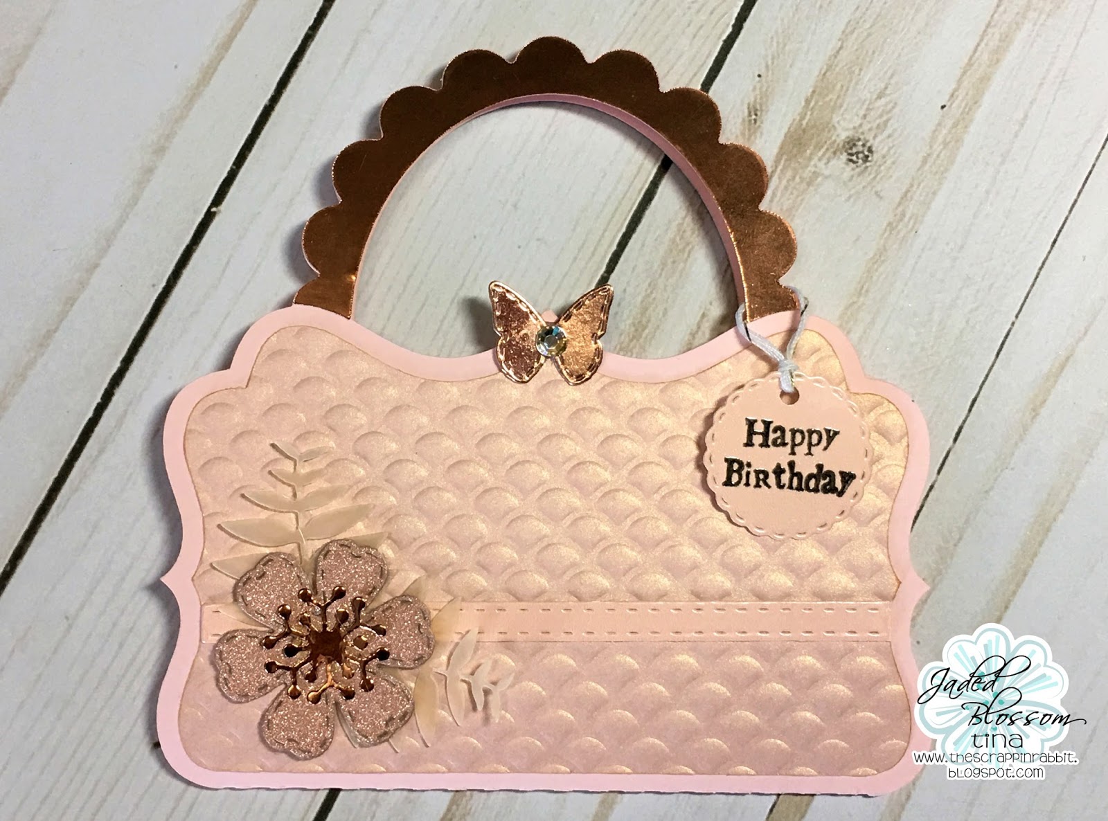 The Scrappin Rabbit: Rose Gold Purse Gift Card Holder