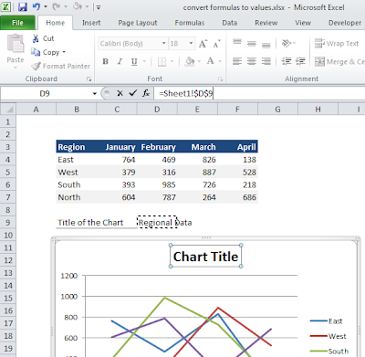 Excel World: How To Create A Chart With A Dynamic Title In Excel 2010