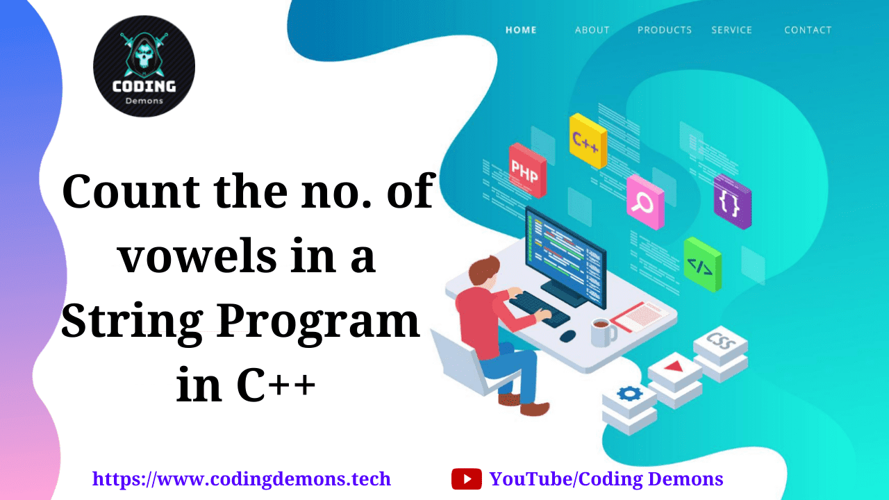 Count and print the number of vowels(a, e, i, o, u) in a given string