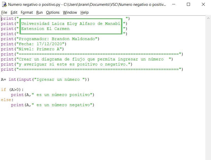 Programa (Diagrama de flujo y código en Python )