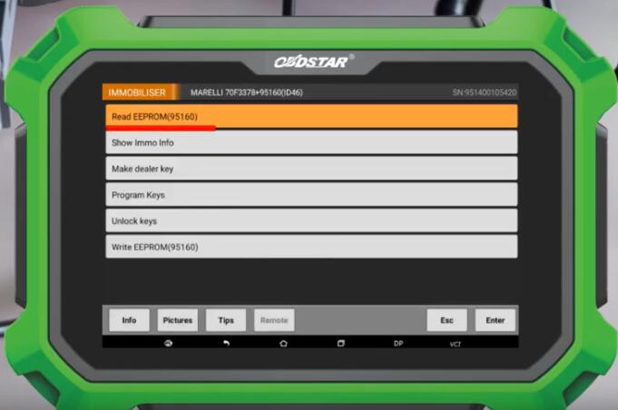 OBDSTAR Read Fiat MARELLI 95160 Key ID46 Pin code - Auto Diagnostic ...