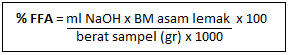 Penentuan Asam Lemak Bebas ( ALB) atau FFA | JAGAD KIMIA