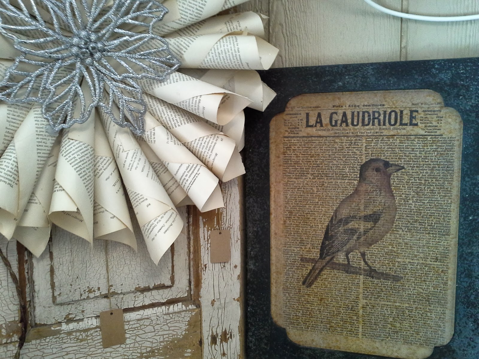 One Vintage Lane: Repurposed Book Page Wreath