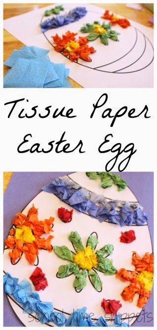 Easter Egg Tissue Paper Art & Craft | School Time Snippets