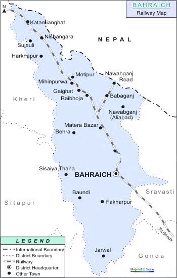 Rail-Map-india: Bahraich-railway-map