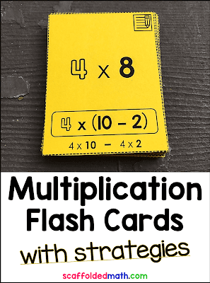 Scaffolded Math and Science: Multiplication Flash Cards with Strategies