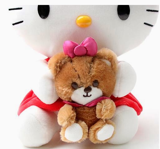 JinsDolls: Hello Kitty Bear Doll Character RED Teddy Rag Doll 33Cm ...