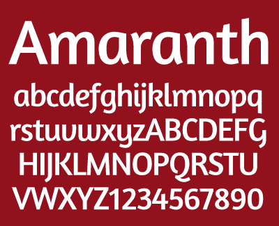 X1: Free Font - Amaranth