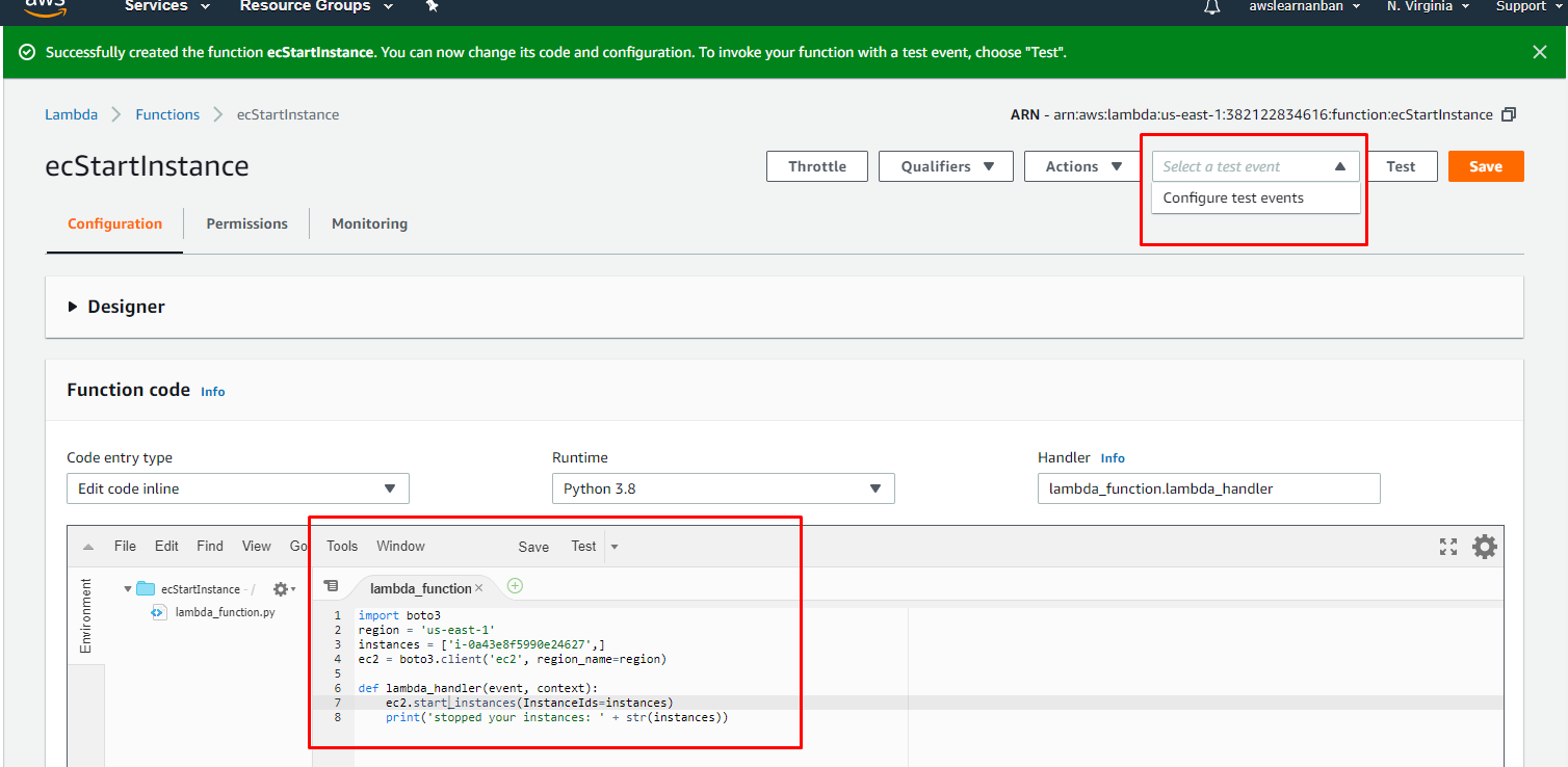 Aws Ec2 Instance Start Stop Using Aws Lambda Python