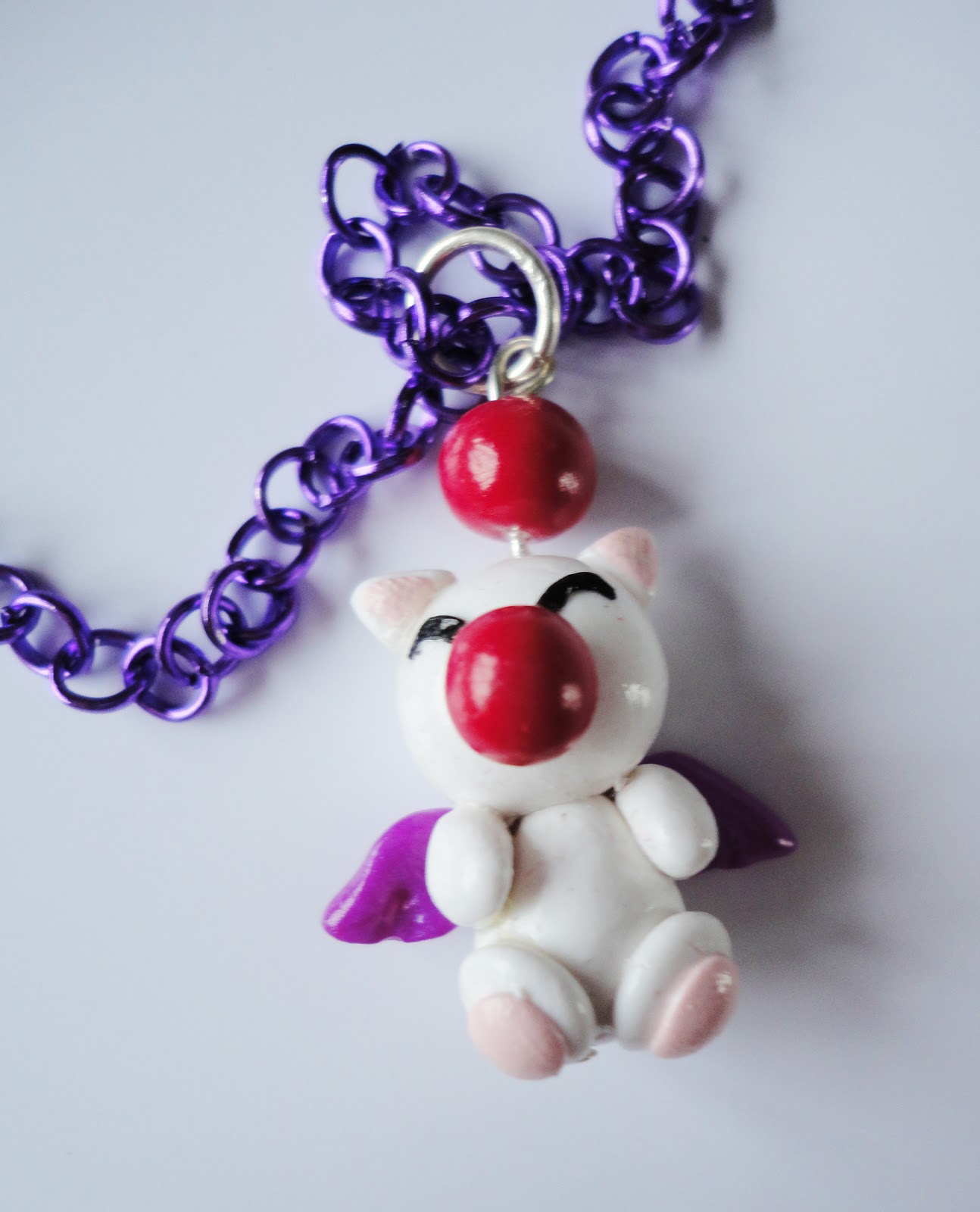 Kawaii Cutie Blog: Moogle Mog Final Fantasy Inspired Gaming Necklace Kupo