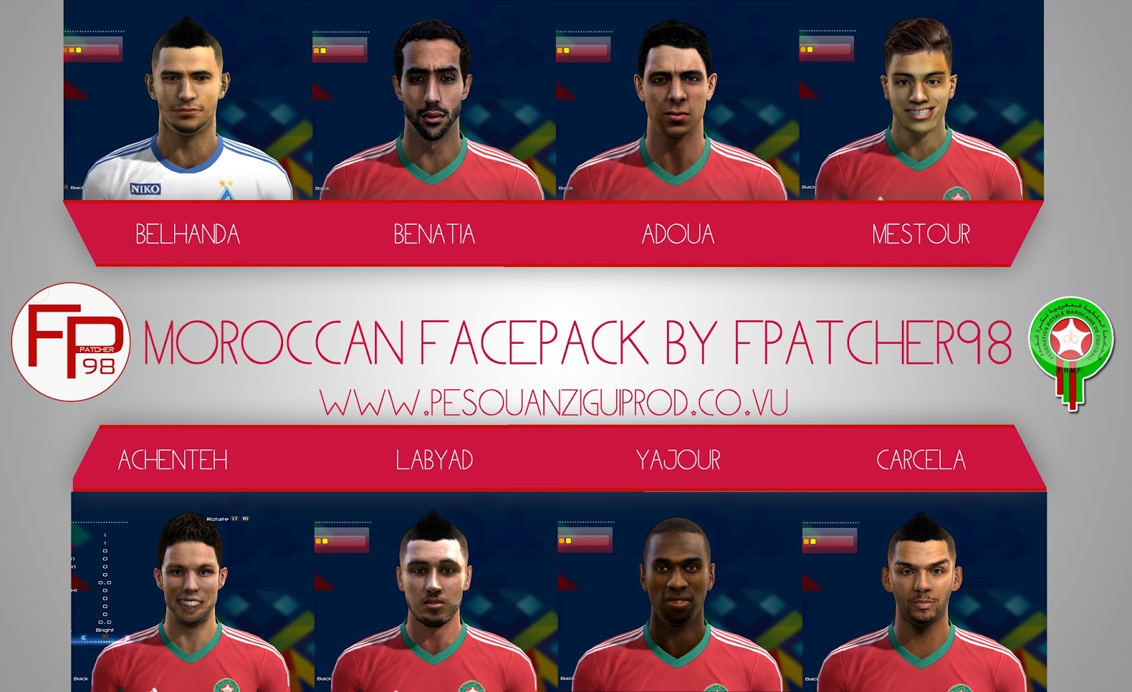 pes-modif: Pes 2013 Moroccan Facepack By Fpatcher98
