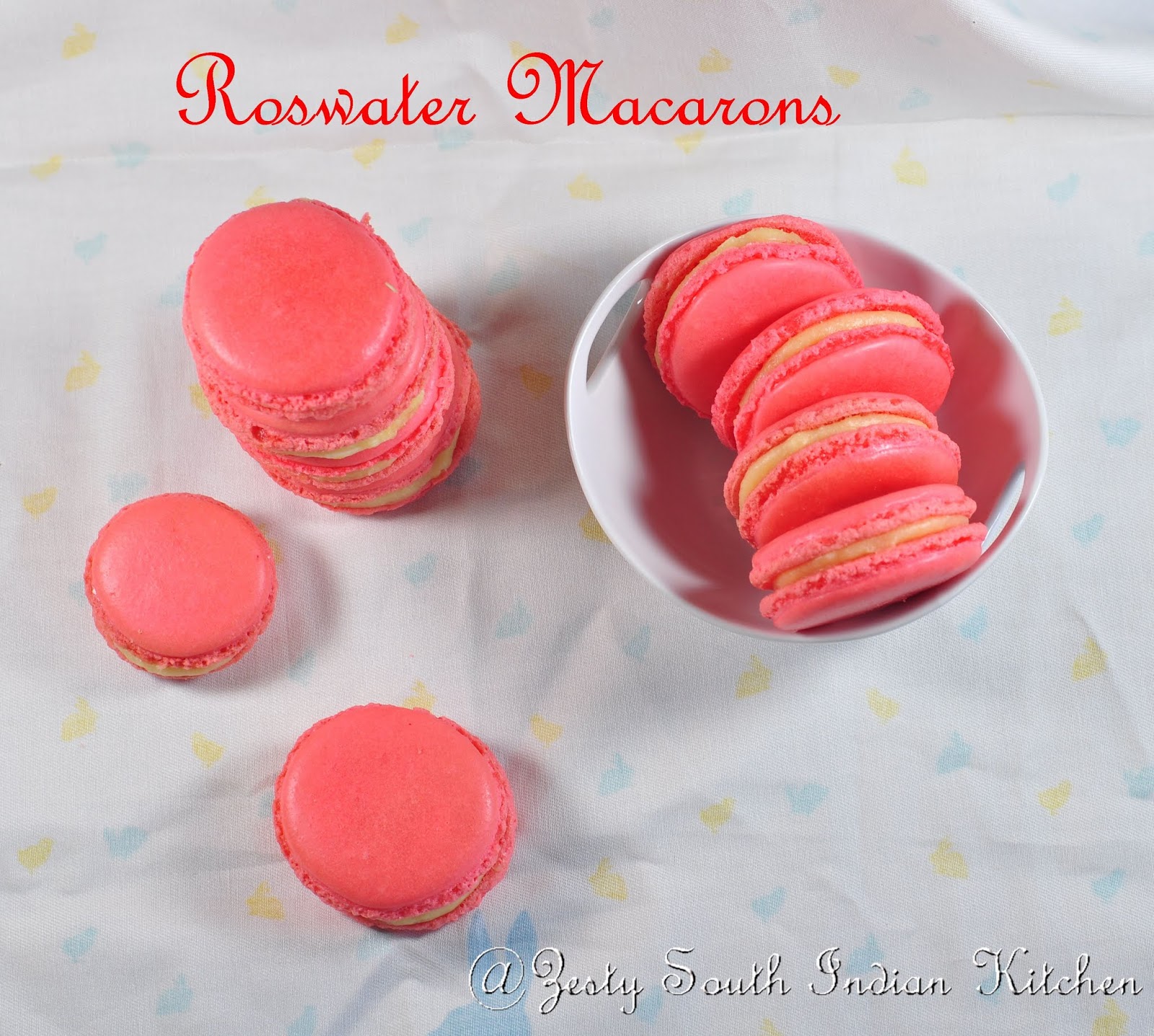 Rosewater Macarons with Lemon curd filling for Baking Partners ...