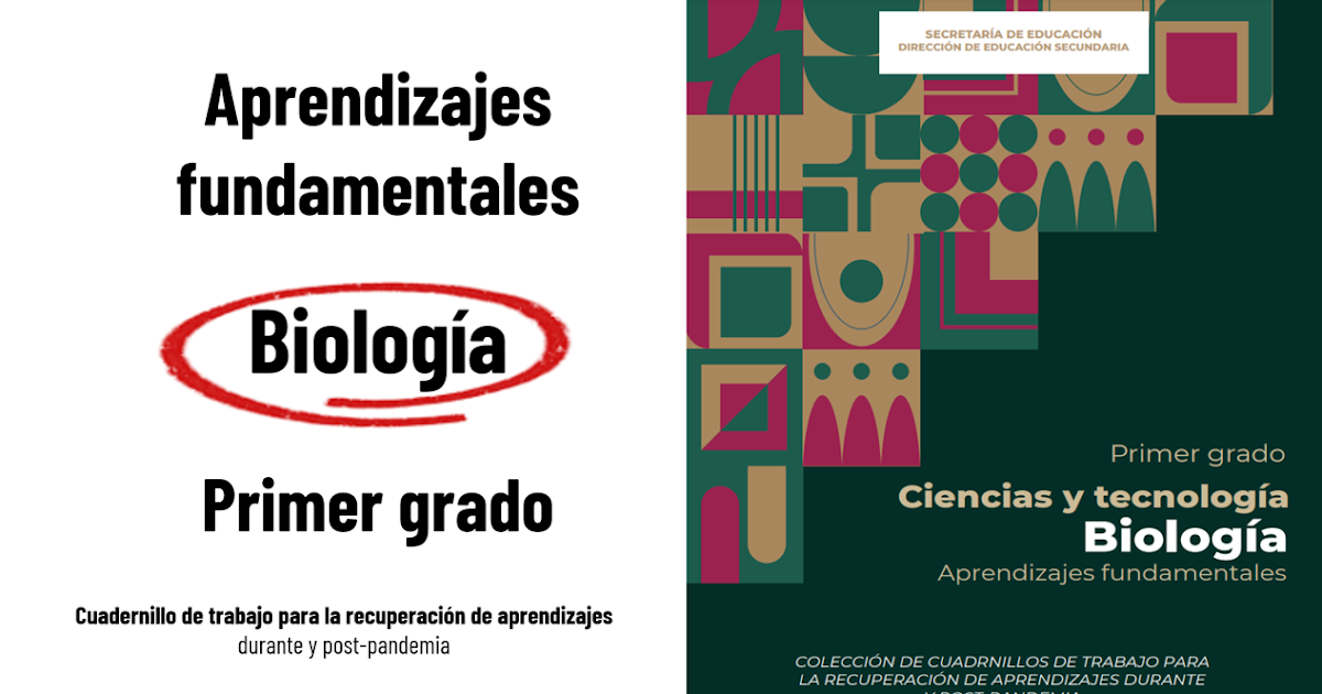 Cuadernillo de trabajo para la recuperación de aprendizajes fundamentales de biología