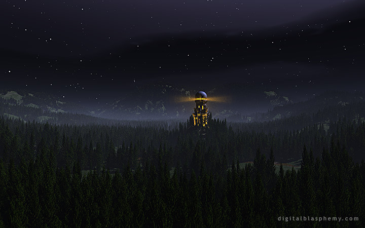 Watch Tower Night 3D Wallpaper - Best Wallpapers